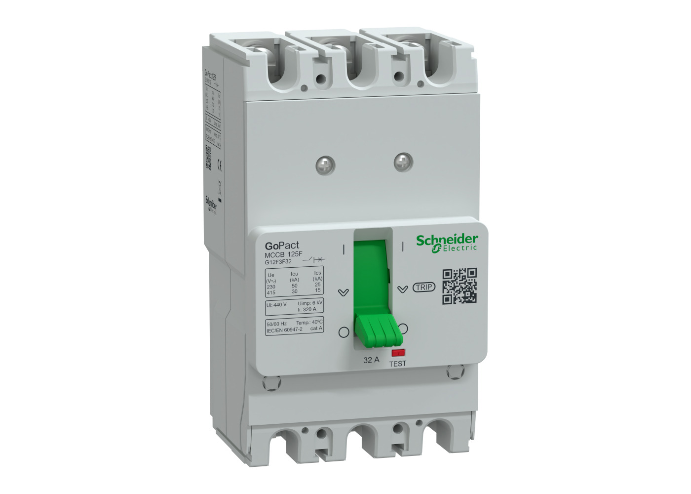 Interruptor caja moldeada 125f-30ka 3p3d 32a fijo