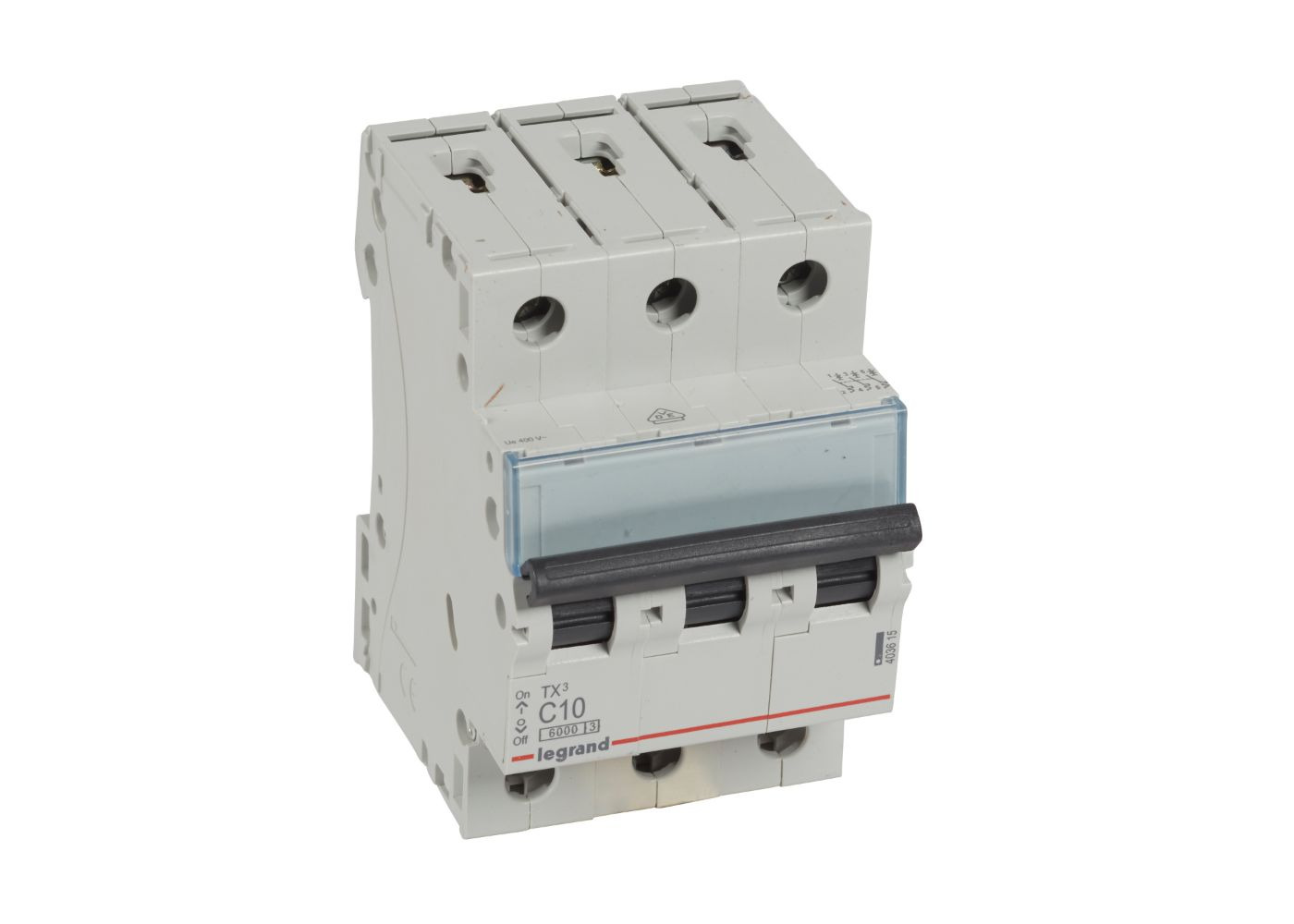Interruptor aut. tx3 3p 10a c 6ka legrand